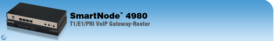 VoIP Router for 15 to 120 calls | SmartNode 4980 PRI/T1/E1 ISDN VoIP Router