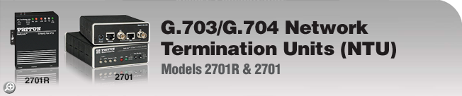 Patton Model 2701 G.703/G.704 Network Termination Unit (NTU)